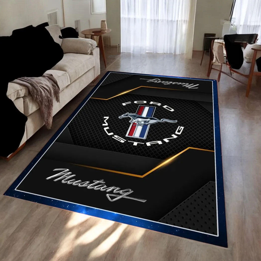 Ford Mustang Rug, Living Room Decor Ideas For Ford Mustang Fan ...