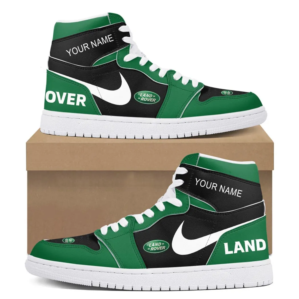 Land Rover Air Jordan 1 High Sneakers, Nike Sneakers For Land Rover ...