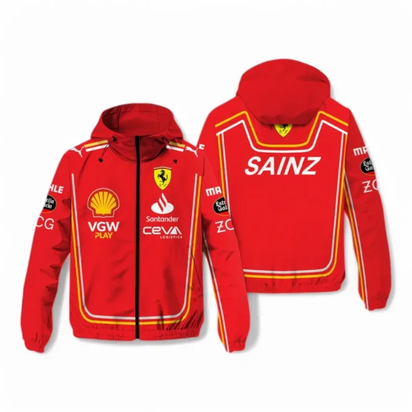 Scuderia Ferrari Windbreaker Jacket, All Over Print Windbreaker Jacket ...